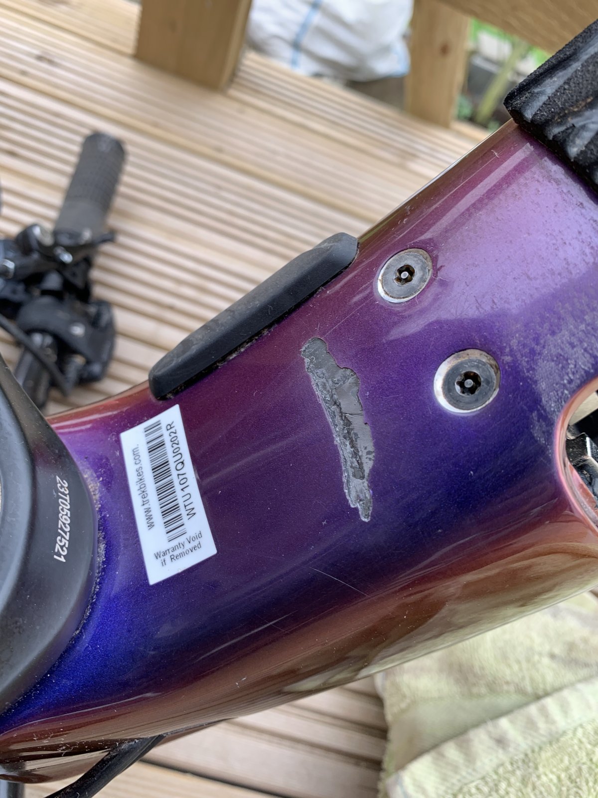 Knock-Block failed - Trek Rail 9.8 carbon frame damage | EMTB Forums